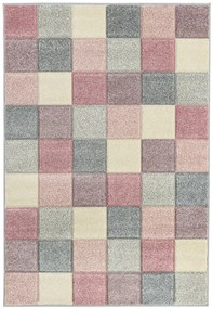 Koberce Breno Kusový koberec PORTLAND 1923/RT41, Růžová, Vícebarevné, 67 x 120 cm