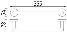 Nimco Držák na ručníky, 36 cm UNIX - UN 13035A-26