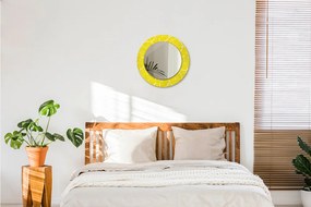 Kulaté dekorativní zrcadlo Citronový vzor fi 50 cm