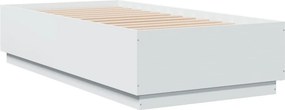 Rám postele s LED osvětlením bílý 90 x 190 cm kompozitní dřevo 3209660