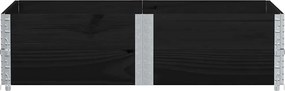 Zahradní truhlík černý 150 x 100 cm masivní borové dřevo 3295416