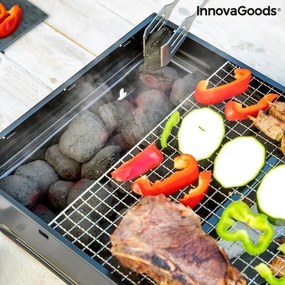 Přenosný skládací gril na dřevěné uhlí BearBQ InnovaGoods