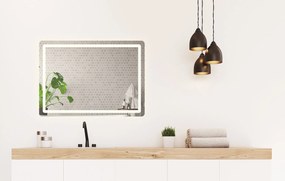 Tutumi Obdelníkové zrcadlo 80x60 cm s regulovatelným LED osvětlením