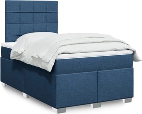 Box spring postel s matrací modrá 120x200 cm textil 3290461