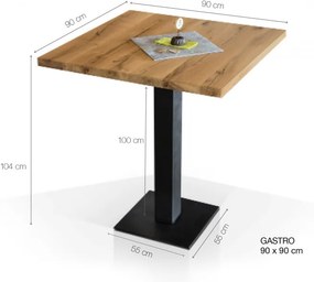 Barový stůl z masivu 90x90 Gastro