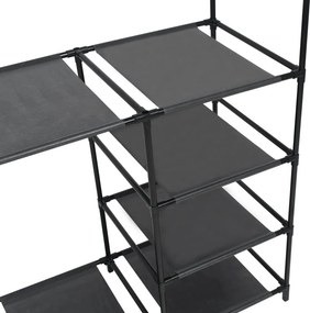 Stojan na oblečení ocel a netkaná textilie 87x44x158 cm černý 245744