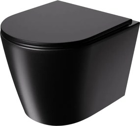 UPTrend Závěsný WC komplet bez příruby AMARO VORTEX TR2217R‑U18 včetně Soft-Close sedátka, černá mat