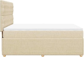 Box spring postel s matrací krémová 160x200 cm textil 3294419