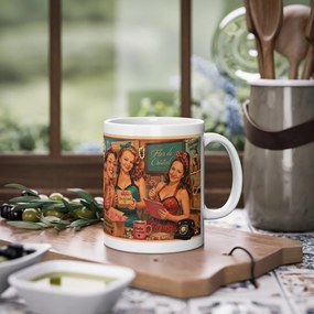 Srdcem darované Veselý hrneček pro kamarádky / vaší lásku / rodinu - na přání Pin Up styl