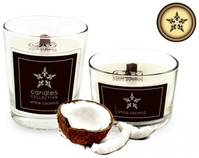 VONNÁ SVÍČKA WOOD WICK WHITE COCONUT, VELIKOST SVÍČKY velká: 190g