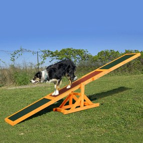 PawHut houpačka pro psy agility houpačka pro psy 180 x 30 cm, ideální hračka pro psí sporty a výcvik