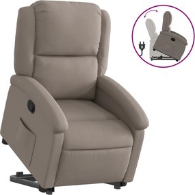 Zvedací polohovací křeslo taupe textil 3204172