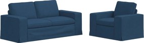 Set pohovek 2 ks Modrá textil 3407550