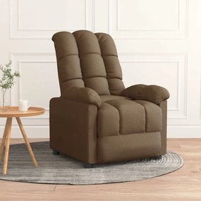 Polohovací křeslo hnědé textil 289800