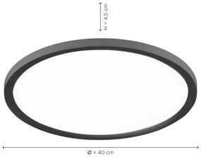 Leuchten Direkt 15571-18-LED Stmívatelné stropní svítidlo FLAT LED/23,5W/230V+DO
