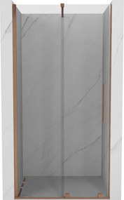 Mexen Velar, posuvné dveře do otvoru 80x200 cm, 8mm čiré sklo, měděná matná, 871-080-000-01-65