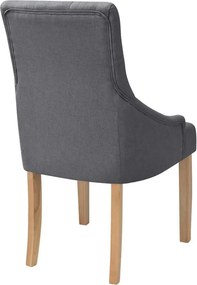 Jídelní židle 6 ks tmavě šedé textil 274424