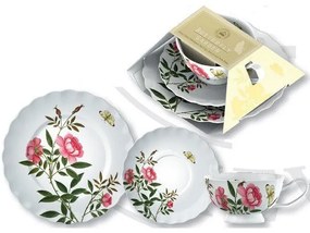 CreativeTops Set porcelánový hrníček s podšálkem a desertním talířkem růže - 235ml