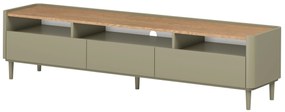 TV stolek Elivo 200 cm na nožkách - eukalyptus / dub baltic dune