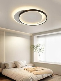 Toolight Toolight, LED stropní svítidlo 40cm, LHJ076-C, černá-bílá, OSW-50035