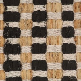 Koupelnová předložka z juty 160 x 230 cm přírodní a černá 133220