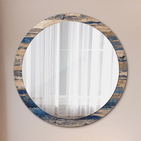 Kulaté dekorativní zrcadlo Abstraktní dřevo fi 100 cm