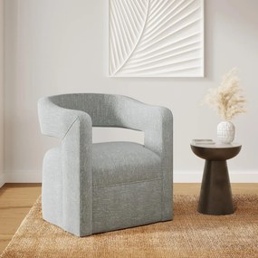 Otočné designové křeslo Leith šedé