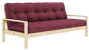 sofa KNOB by Karup - 95*205 cm natural (přírodní) + futon bordeaux 710