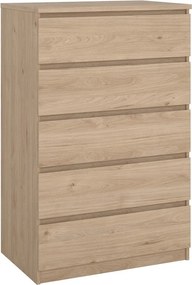 Komoda v dekoru dubu v přírodní barvě 77x121x50 cm Naia – Tvilum