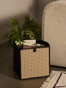 Sinsay - Úložný box s pleteným předním dílem - béžová