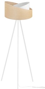Stojací lampa Juta, 1x jutové/bílé textilní stínítko, (výběr ze 2 barev konstrukce), m