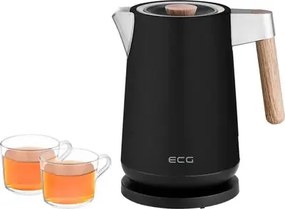 ECG RK 1768 Strix Timber černá / rychlovarná konvice / 2200W / 1.7 L /