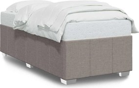 Rám postele bez matrace taupe 100 x 200 cm textil 3284815