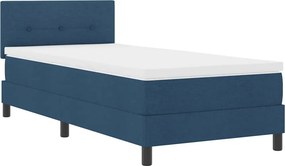 Postel s boxspringem s čelo Modrá 90 x 200 cm textil 3338663