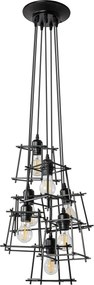 Toolight - Závěsné stropní svítidlo 7xE27 APP221-7CP, černá, OSW-00409