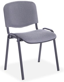 Konferenční židle Viva, černé nohy, šedá