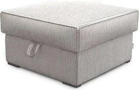 Taburet SMART COSARO XL s úložným prostorem 71x71 cm, světle béžový