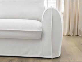 Bílá pohovka na každodenní spaní/rozkládací 236 cm Archimede – Bobochic Paris