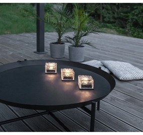 Sada 3 venkovních solárních svíček Star Trading Candle Icecube, výška 5,5 cm