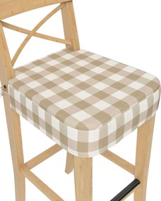 Sedák na židli IKEA Ingolf - barová barva béžová látka vzorované