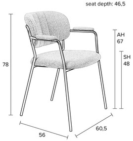Bílé jídelní židle v sadě 2 ks Jolien – White Label