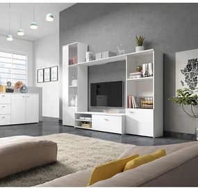 Obývací stěna HUGO | 220 cm | bílá