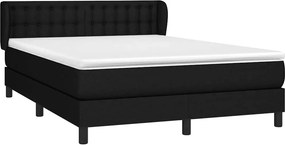 Box spring postel s matrací černá 140x200 cm textil 3126567