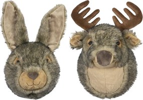 Nástěnná plyšová dekorace hlava králík Cuddly Rabbit - 39*20*47cm
