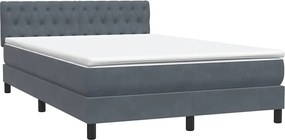 Box spring postel s matrací tmavě šedá 160x210 cm samet 3316504