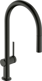 Hansgrohe Talis M54 - Dřezová baterie s výsuvnou koncovkou, kartáčovaný černý chrom 72802340