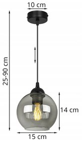Závěsné svítidlo Haga, 1x skleněné stínítko (výběr ze 3 barev)