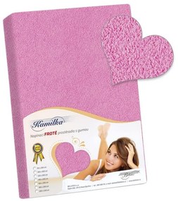 Bellatex Prostěradlo froté růžová rozměr 200x200 cm