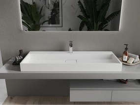Mexen Ava umyvadlo na desku z konglomerátu 1/O 120 x 46 cm, bílá - 23011201