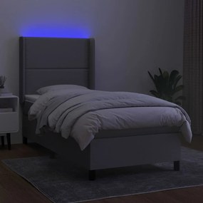vidaXL Box spring postel s matrací a LED 90x200 cm textil [3138210] Barva: taupe